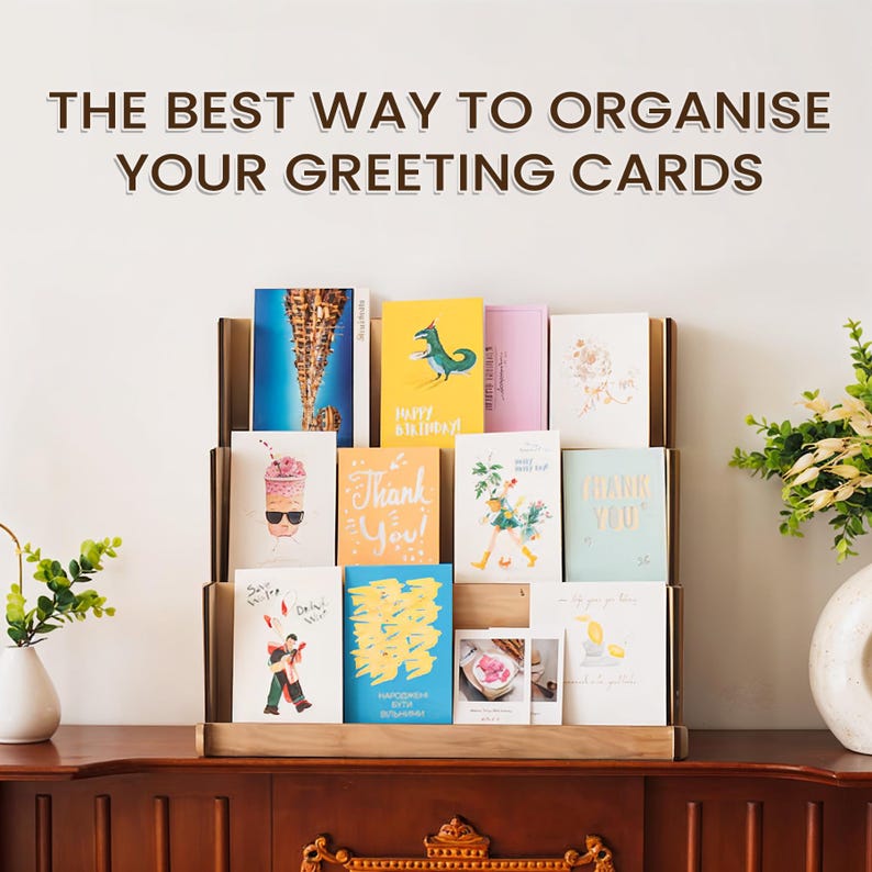 Greeting Card Display for Retail, Tiered Display Stand, Greeting Card ...