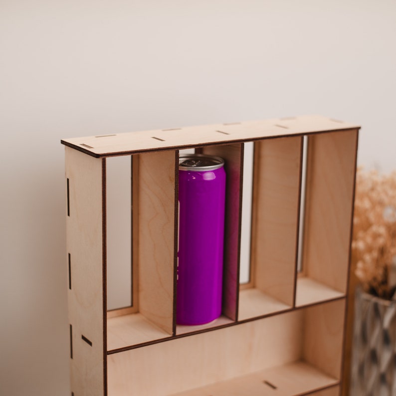 Beer Can Holder, Soda Can Display, Wooden Can Showcase, Beer Can ...