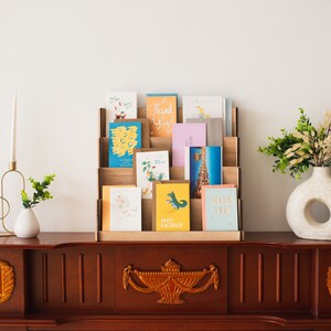 Greeting Card Display for Retail, Tiered Display Stand, Greeting Card ...