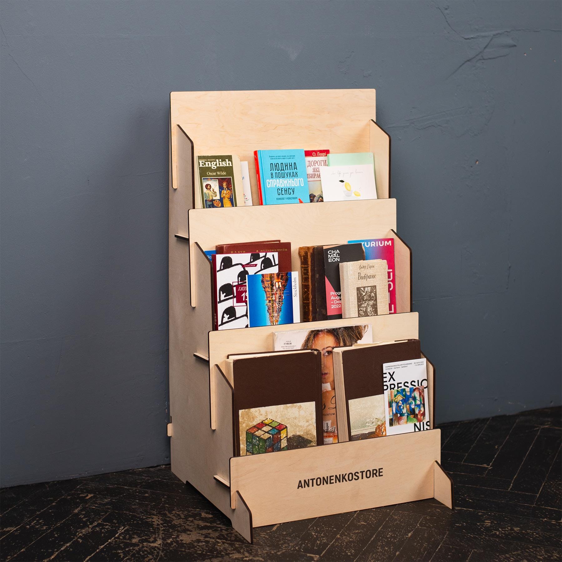 Art Print Display, Table Top Display Stand, Wooden Retail Display ...