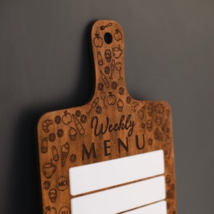 Weekly Menu Board Dry Erase, Weekly Meal Planner, Menu Board for ...