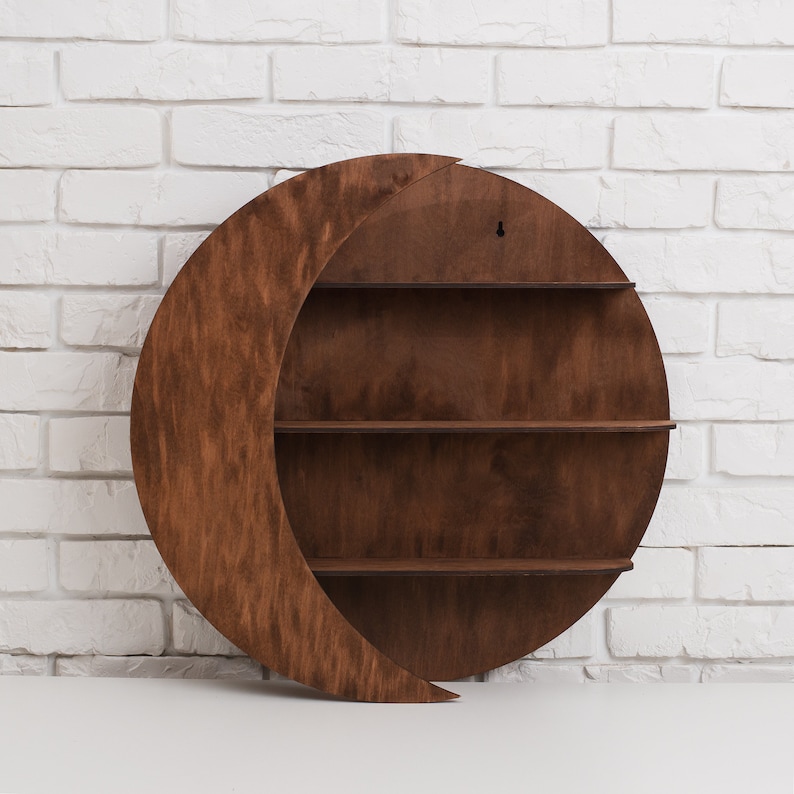 Wood Moon Shelf, Moon Wall Shelf, Crescent Moon Shelf, Crescent Moon ...