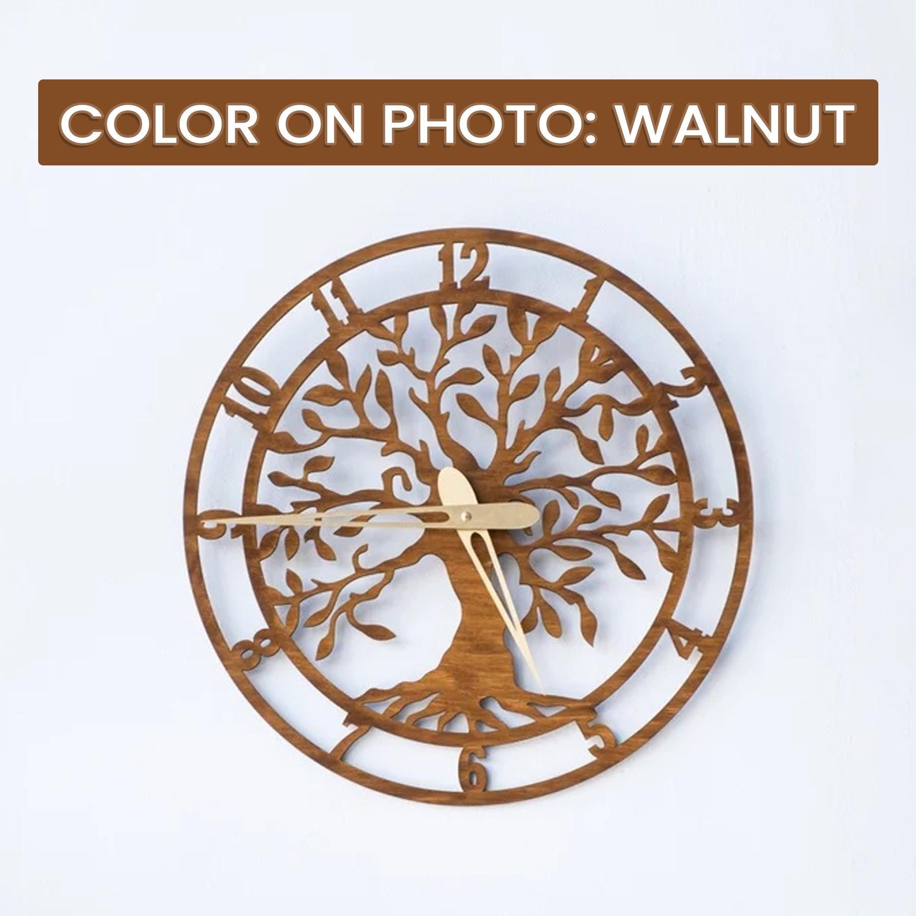 Tree Wall Clock, Tree of Life Wall Clock, Nature Wall Clock, Forest ...