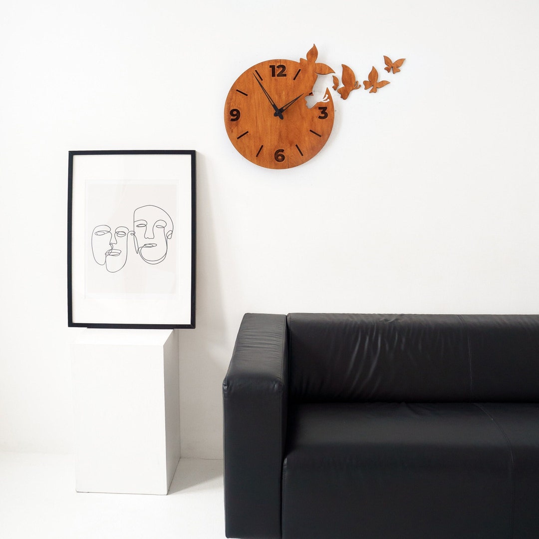 Butterfly Wall Clock, Flying Butterflies Clock, Butterflies Clock ...