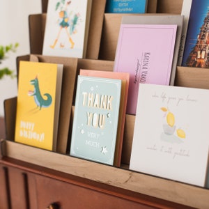 Greeting Card Display for Retail, Tiered Display Stand, Greeting Card ...