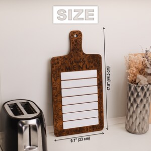 Weekly Menu Board Dry Erase, Weekly Meal Planner, Menu Board for ...