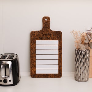 Weekly Menu Board Dry Erase, Weekly Meal Planner, Menu Board for ...