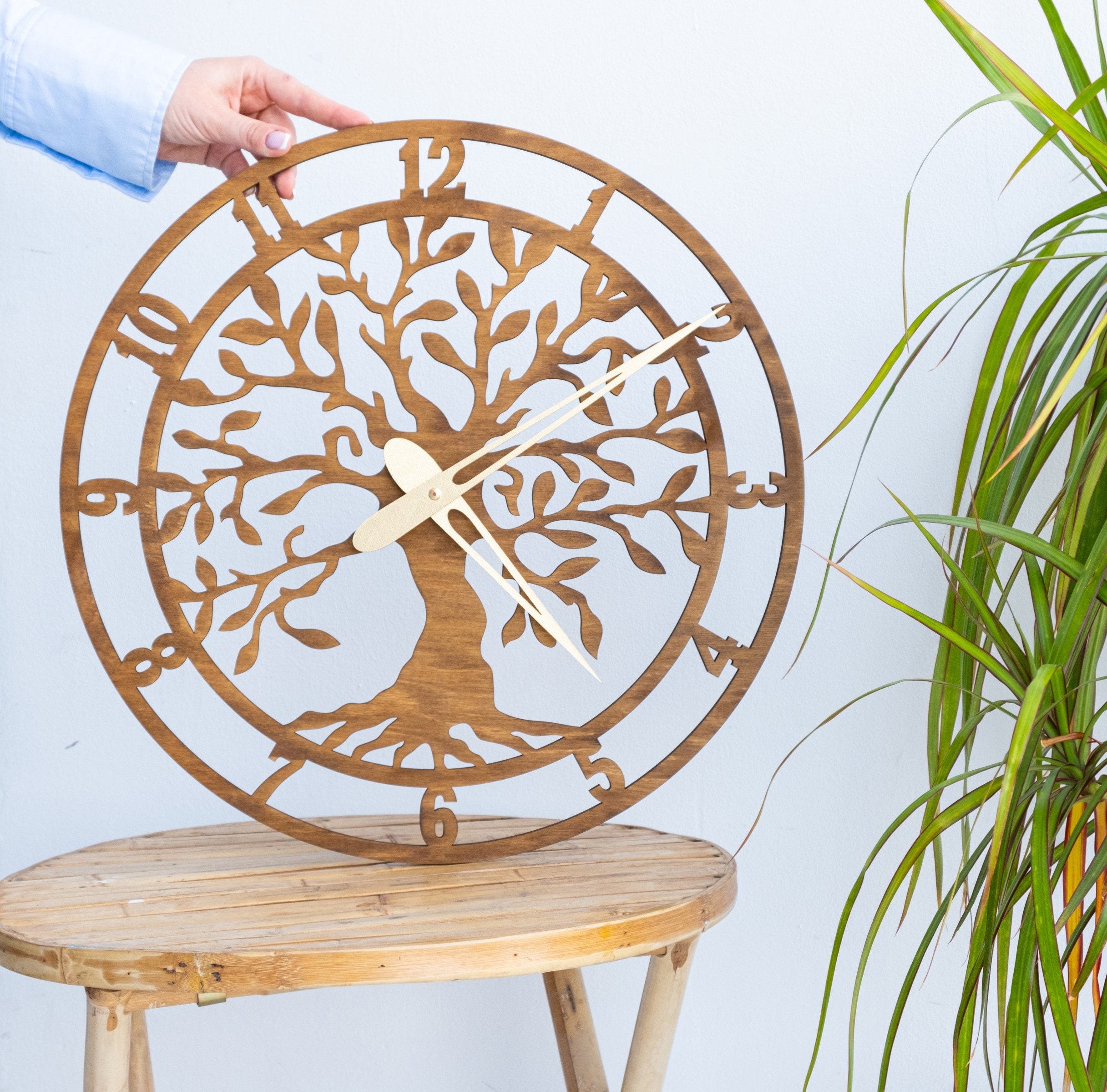 Tree Wall Clock, Tree of Life Wall Clock, Nature Wall Clock, Forest ...