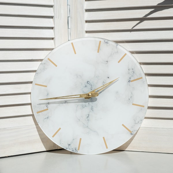 Marble Clock - Etsy