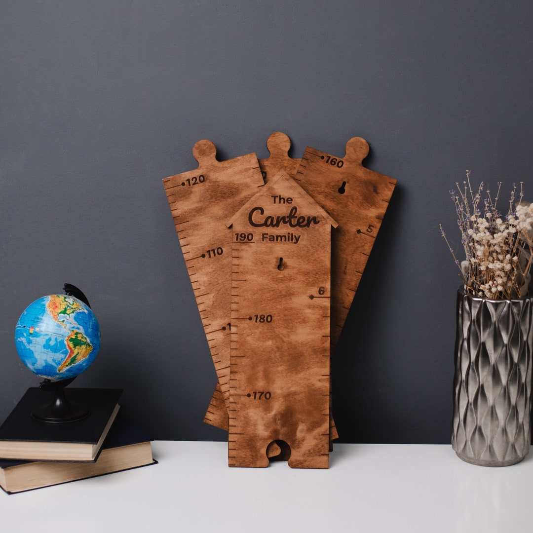 Personalized Growth Chart Wood, Family Growth Chart, Wooden Height ...