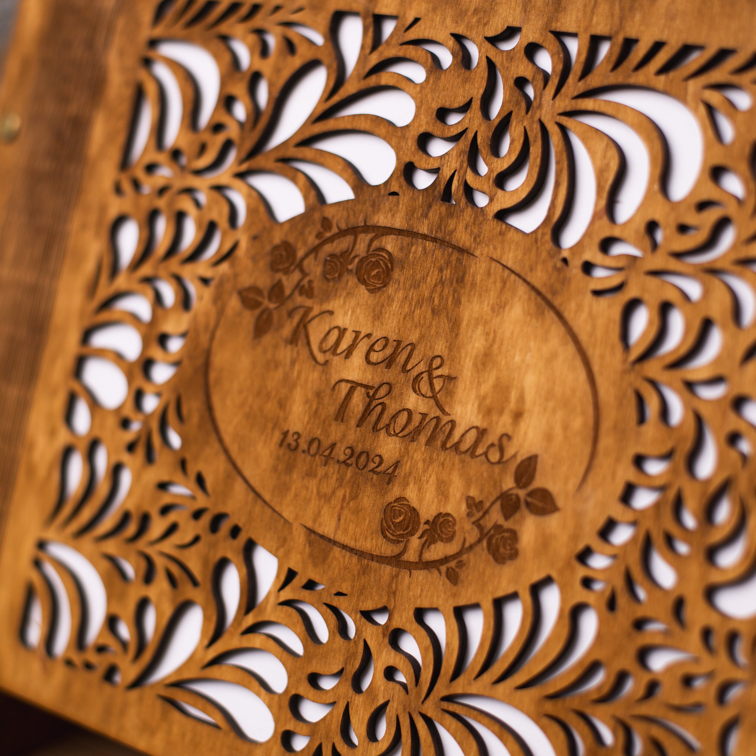 Personalized Wedding Guest Book, Wooden Wedding Guest Book, Custom ...