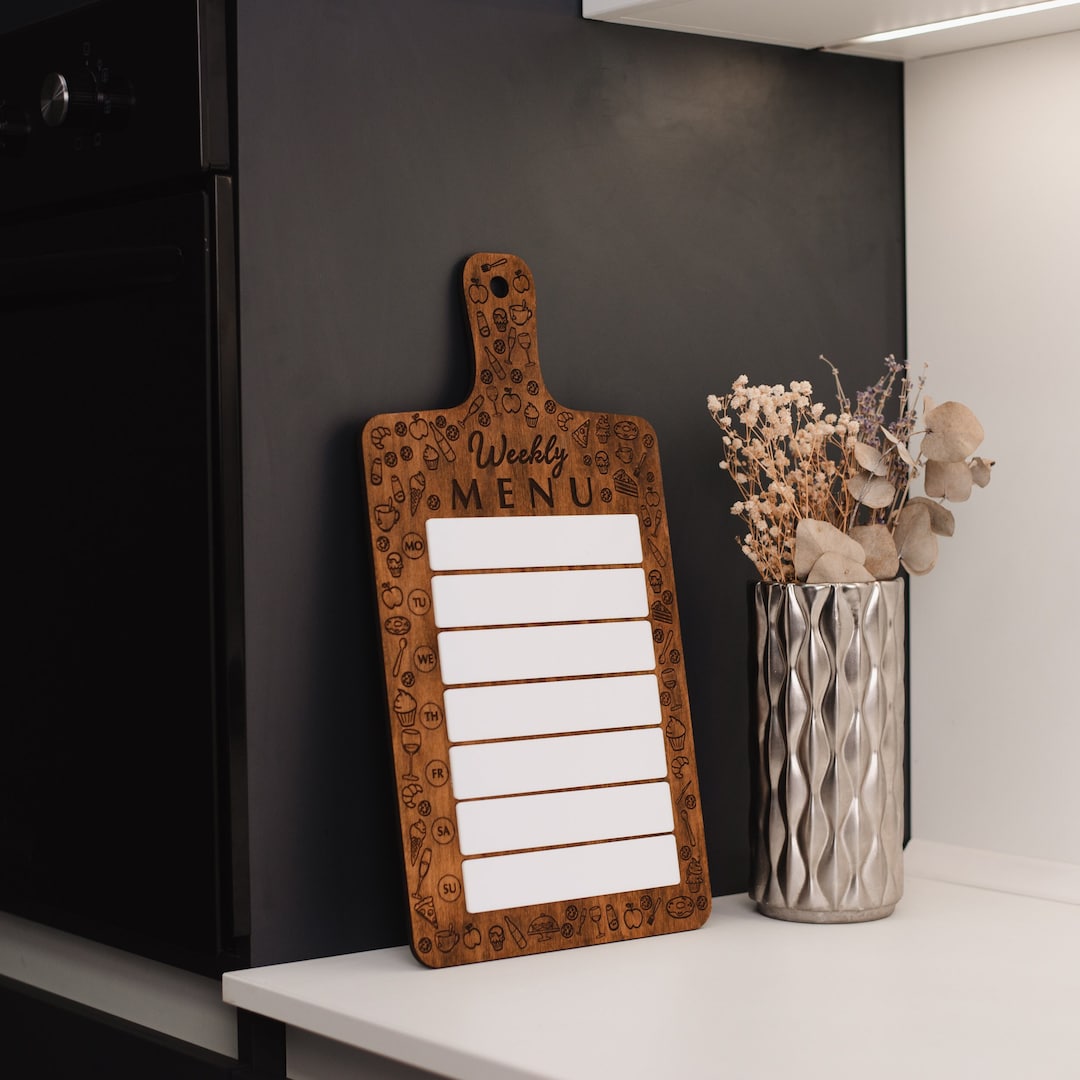 Weekly Menu Board Dry Erase, Weekly Meal Planner, Menu Board for ...