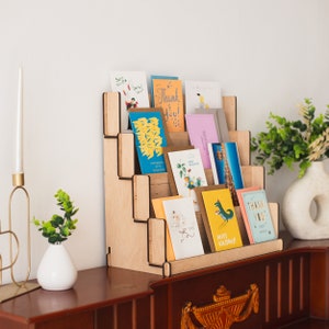 Greeting Card Display for Retail, Tiered Display Stand, Greeting Card ...