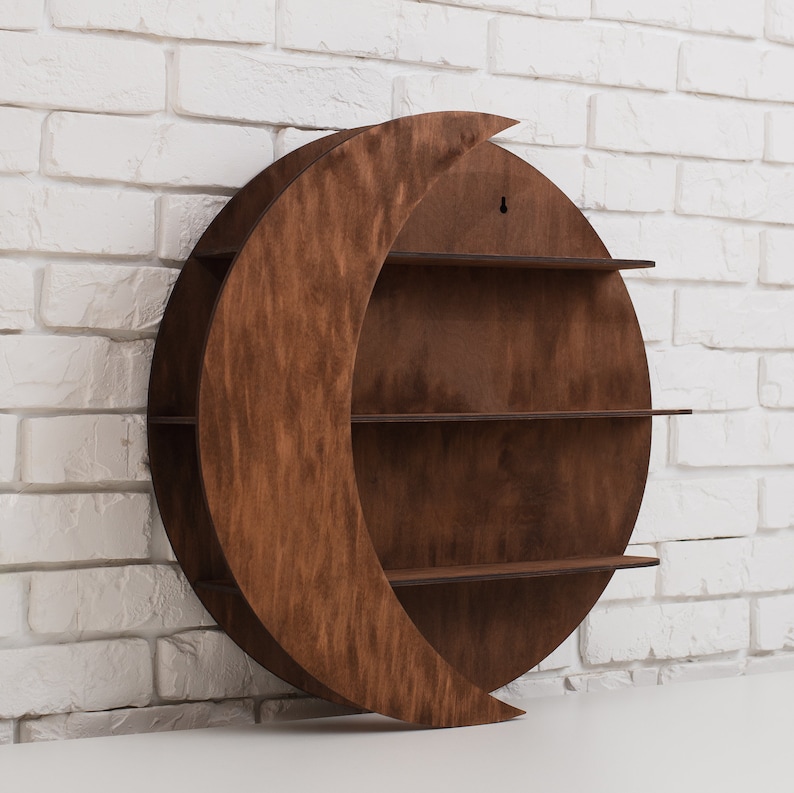 Wood Moon Shelf, Moon Wall Shelf, Crescent Moon Shelf, Crescent Moon ...