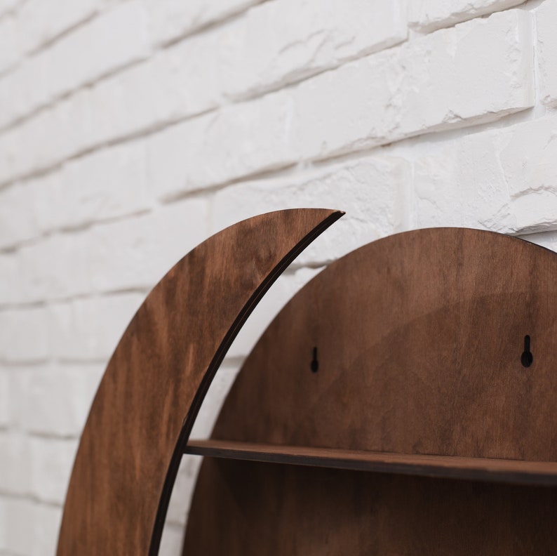 Wood Moon Shelf, Moon Wall Shelf, Crescent Moon Shelf, Crescent Moon ...
