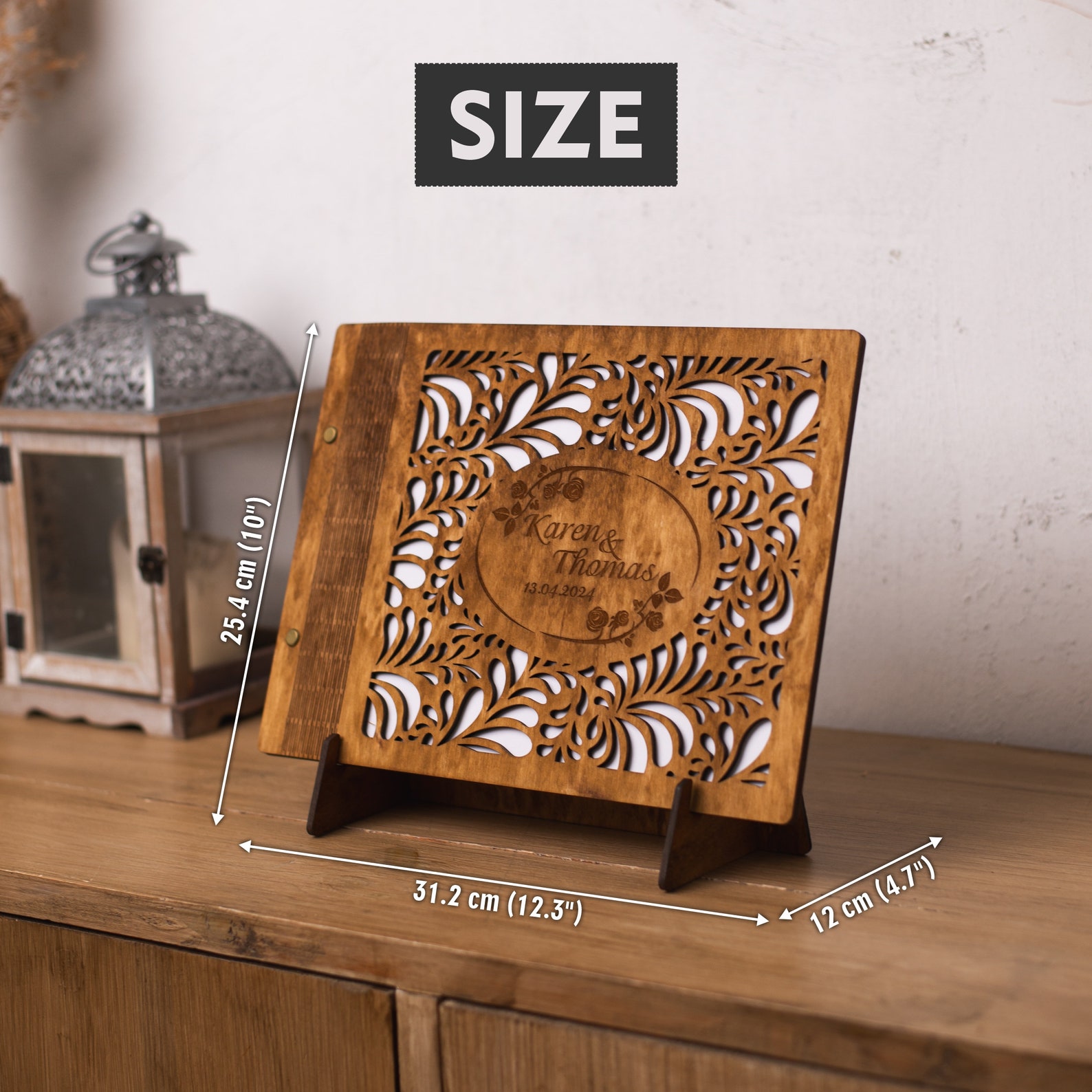 Personalized Wedding Guest Book, Wooden Wedding Guest Book, Custom ...