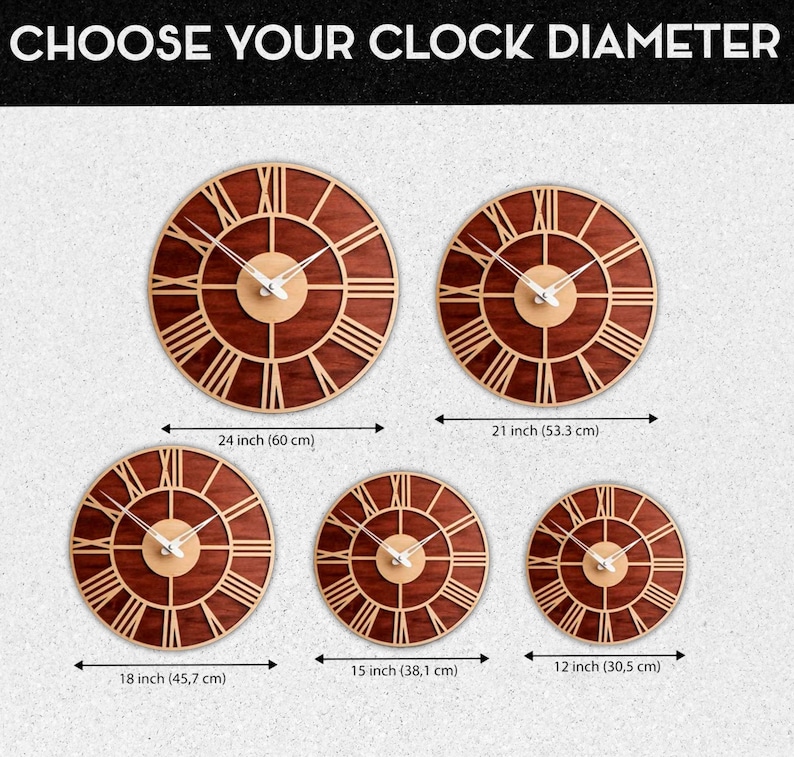 Mountain Wall Clock, Forest Wall Clock, Landscape Clock, Nature Wall ...