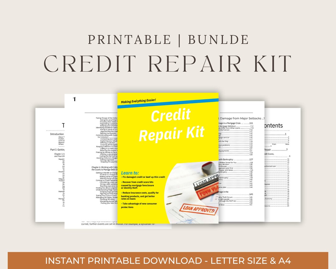 Complete Credit Repair Kit Fix Your Credit Today - Etsy