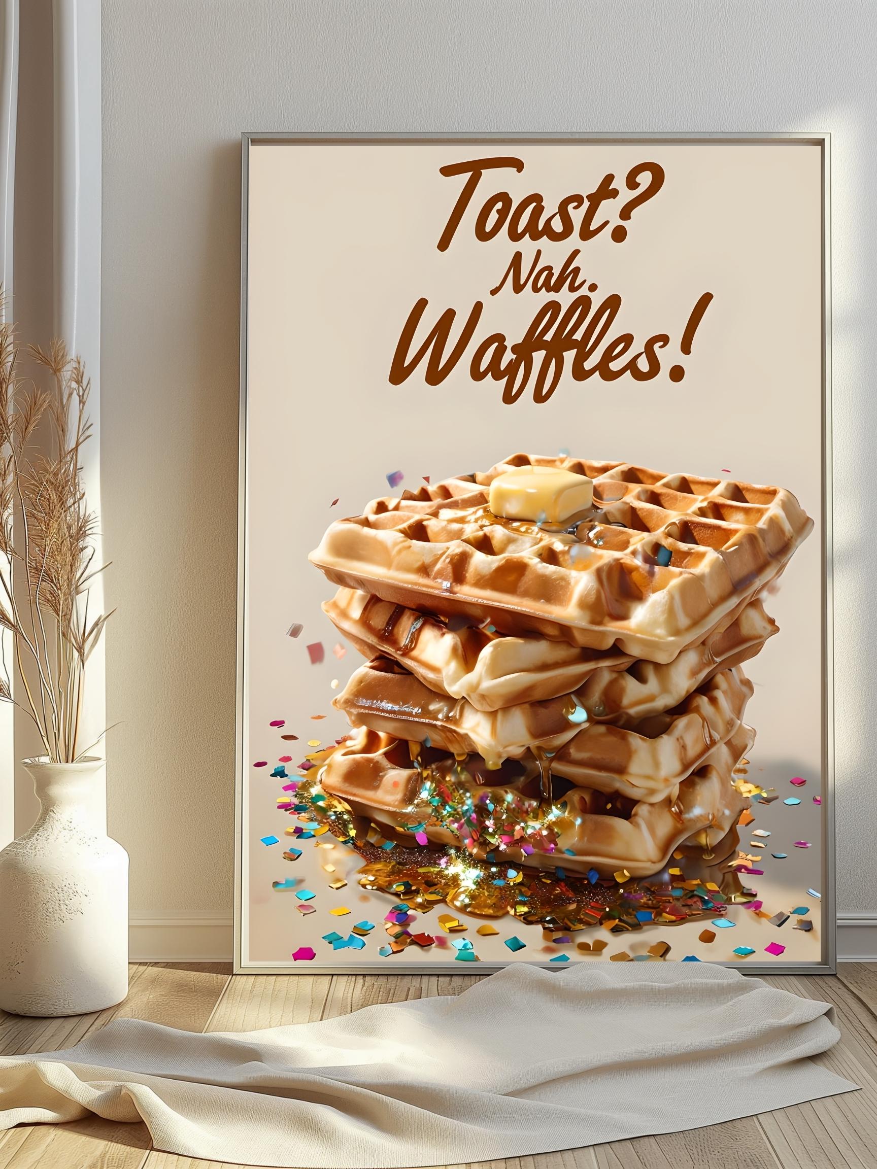 Waffles Art Kitchen|waffle Digital Art Print| Girly Wall Art Print ...