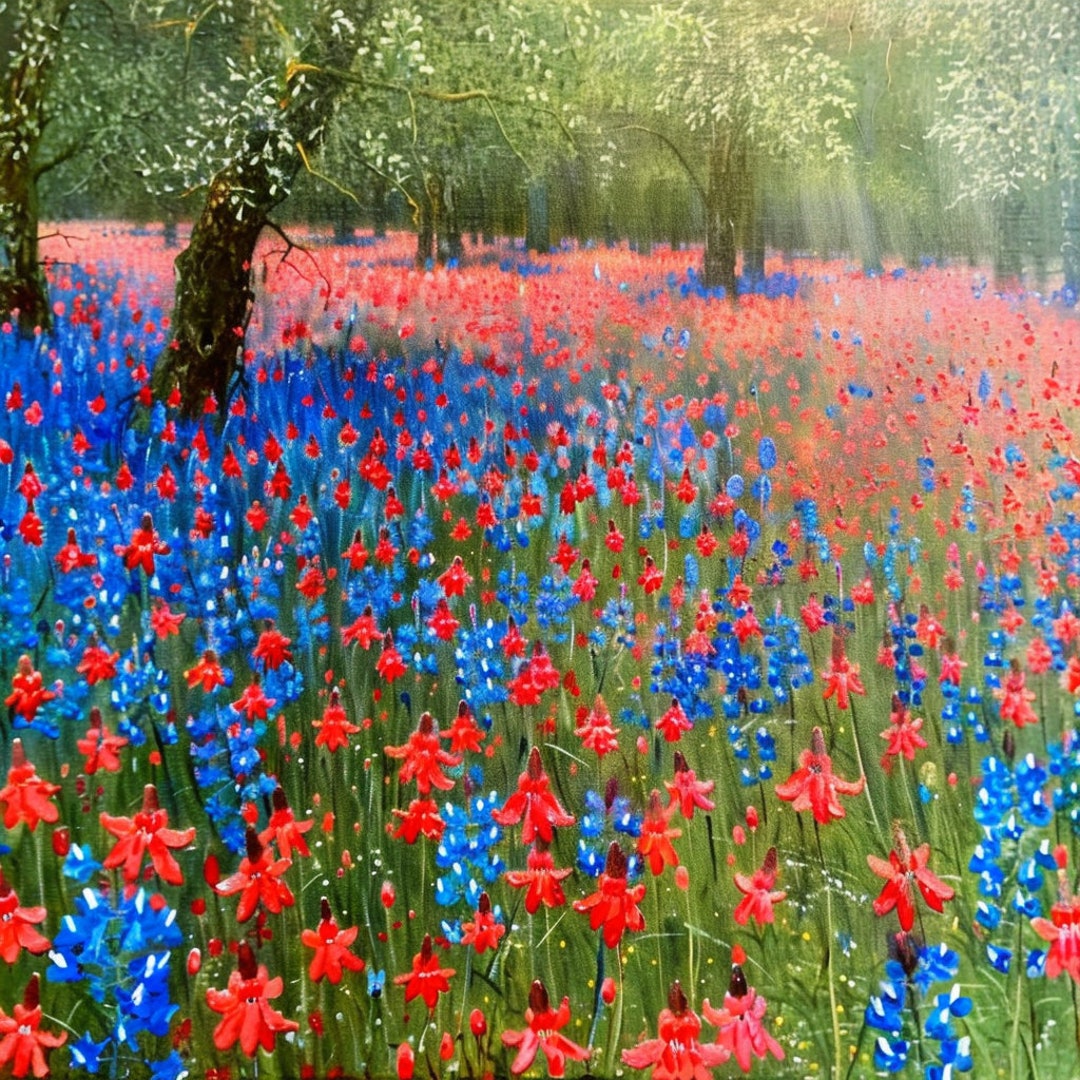 Wildflower Field Renoir Impressionist Oil Painting 2 - Etsy