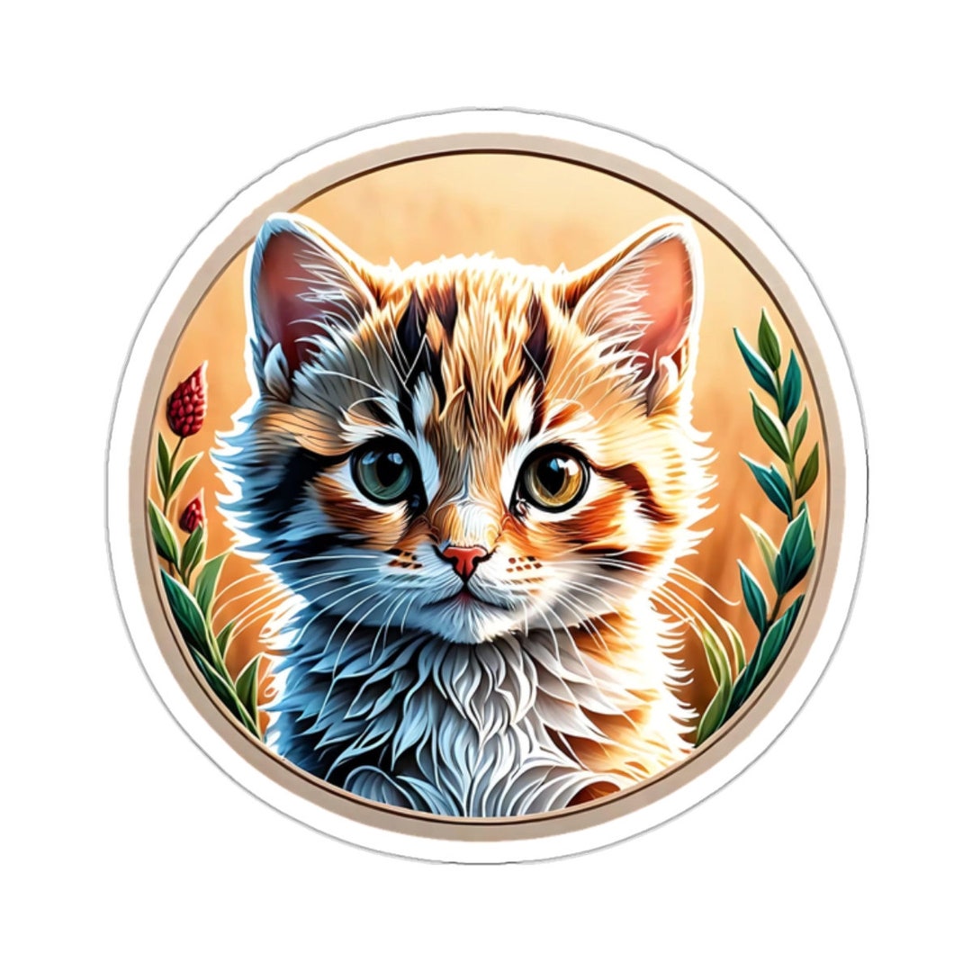 Kitten Laptop Stickers Water Bottle Decoration Scrap Booking Animals ...