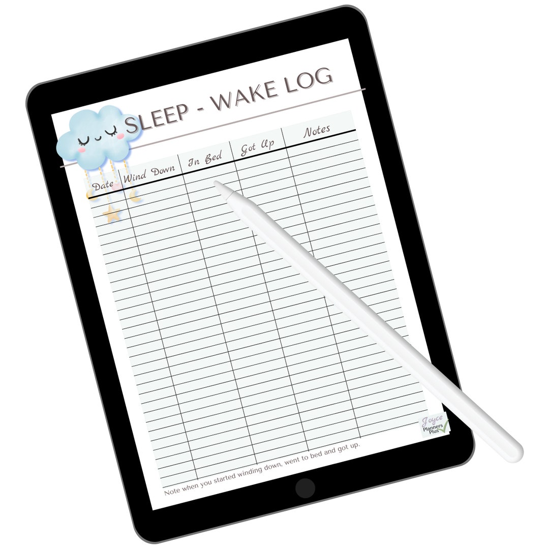 Daily Sleep Log, Sleep Tracker With Journal, Track Apple Health and ...