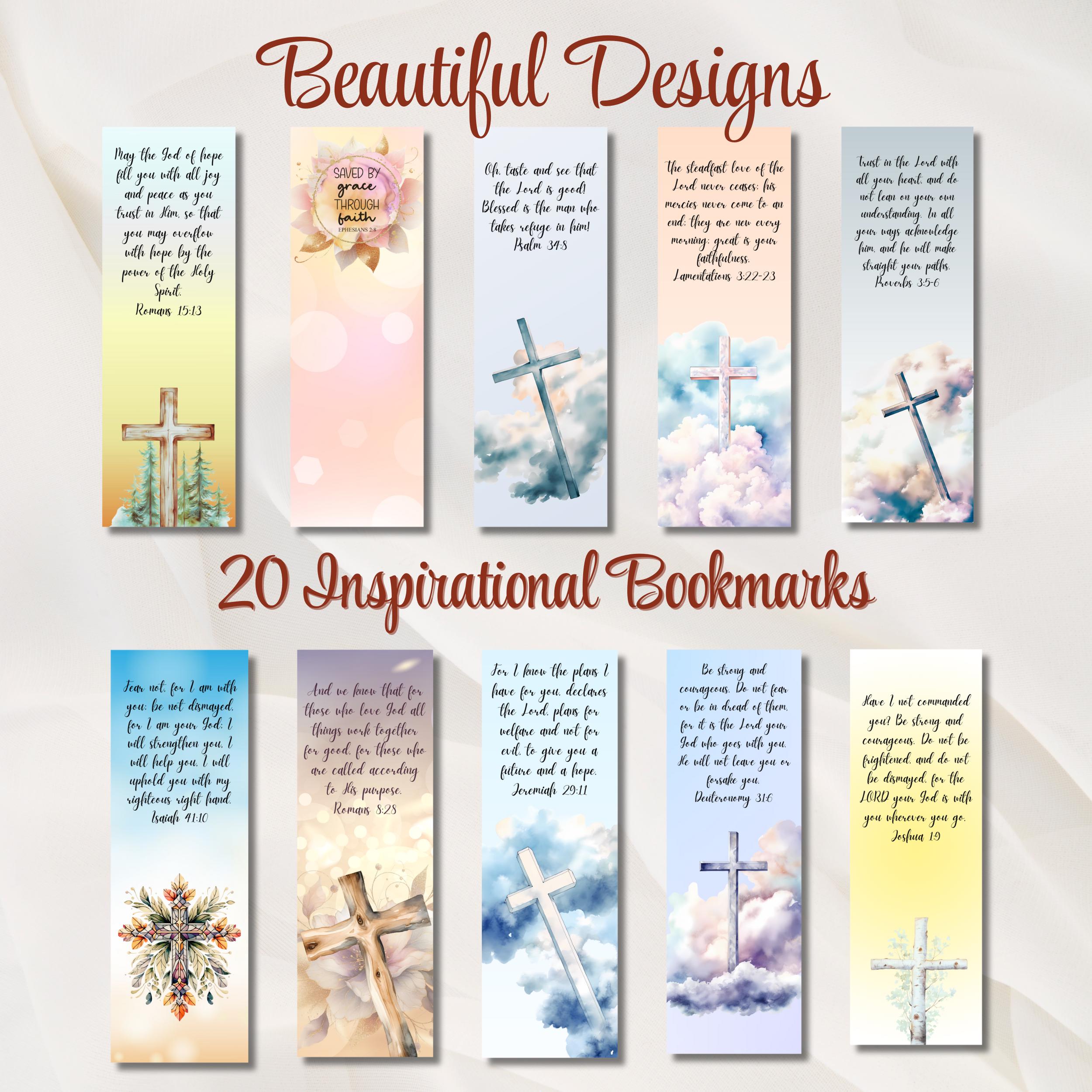 Christian Bookmarks | Inspiring Bible Verses | Bible Quote Bookmarks ...