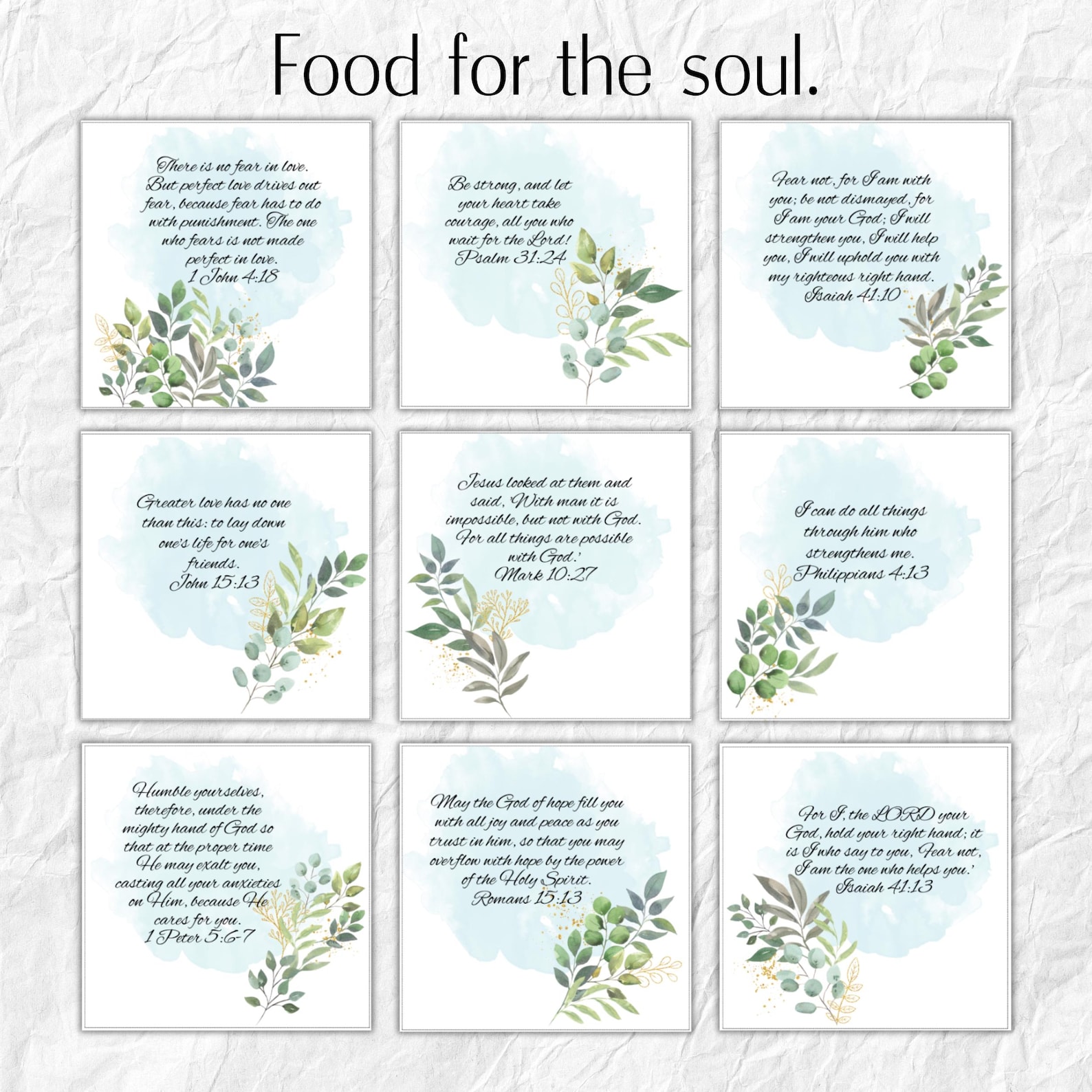 Scripture Note Cards for Bible Verse Meditations. Faith-based ...