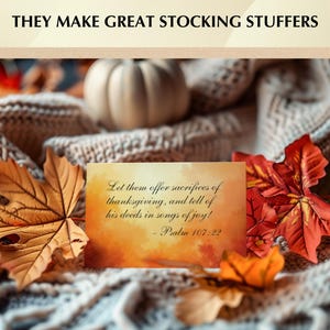Thanksgiving Scripture Cards: Autumn Gratitude Bible Verses (printable ...