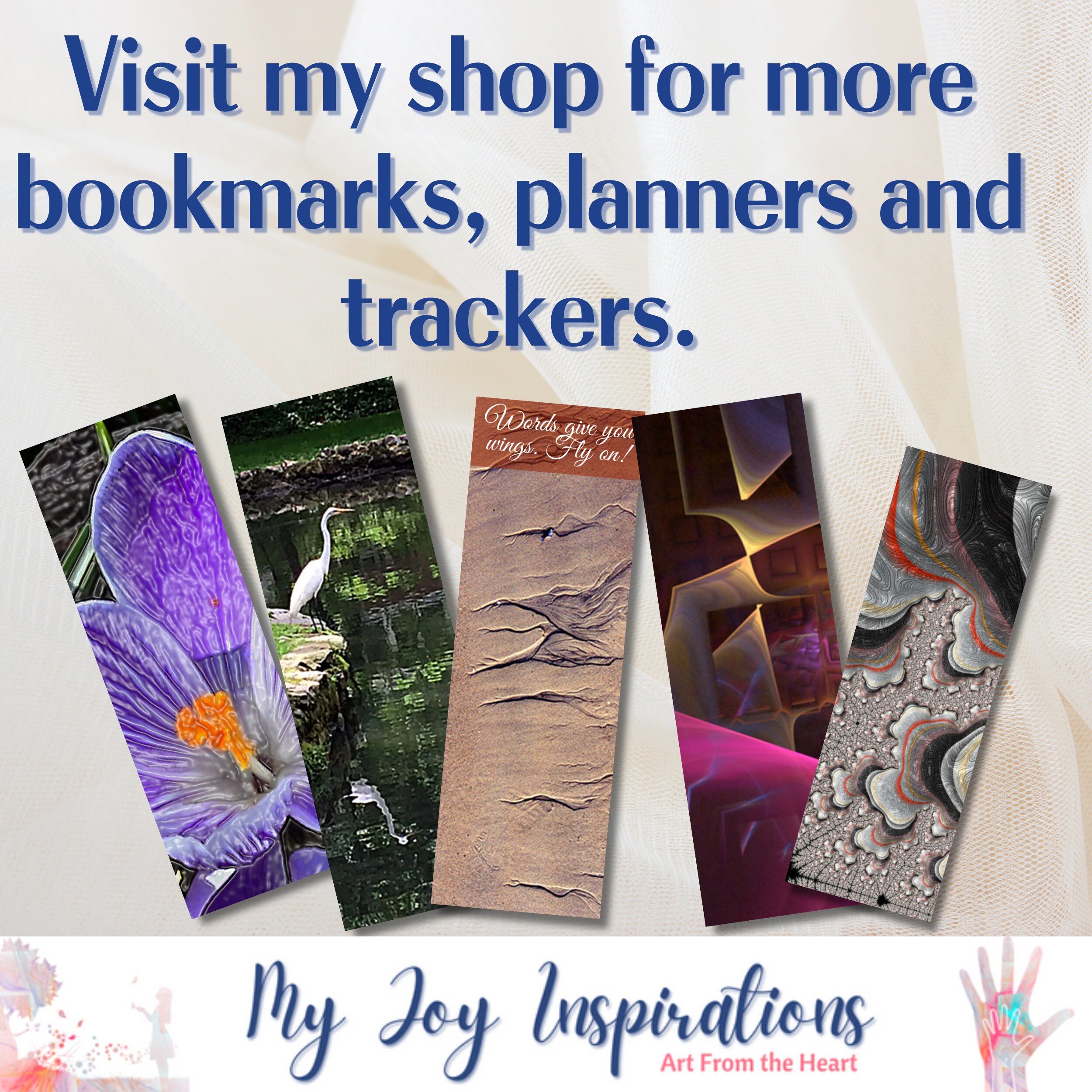 Printable Download, Set of 5 Fractal Art & Photography Bookmarks ...