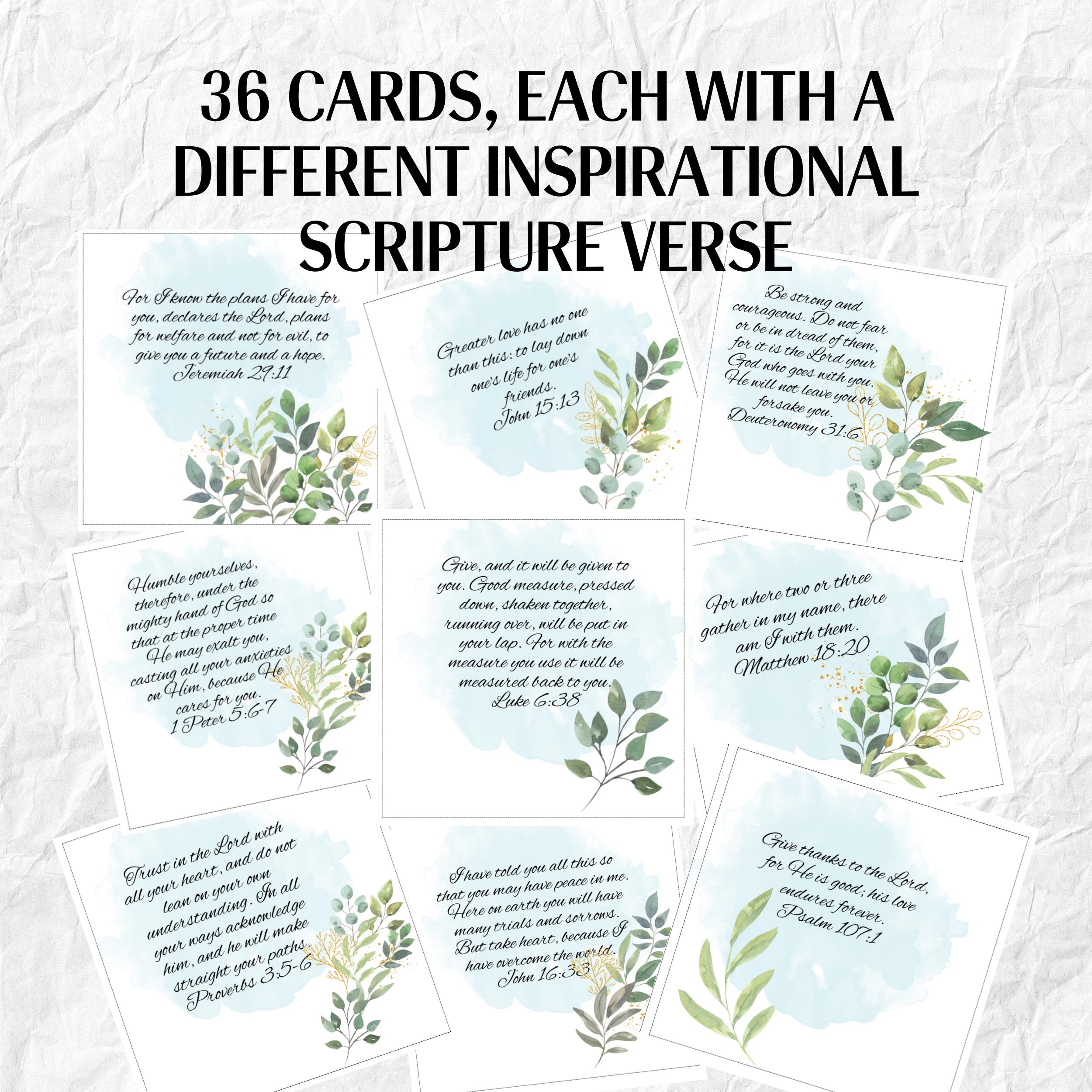Scripture Note Cards for Bible Verse Meditations. Faith-based ...