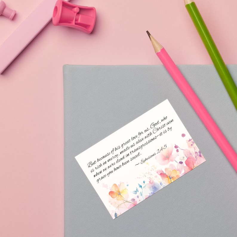 57 Printable Bible Verse Cards, Summer Theme With Uplifting Scripture ...