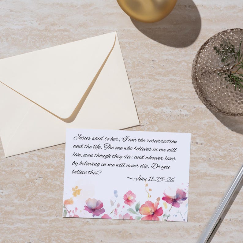 Printable Bible Verse Cards: Summer Floral Scripture, Lunchbox Notes ...