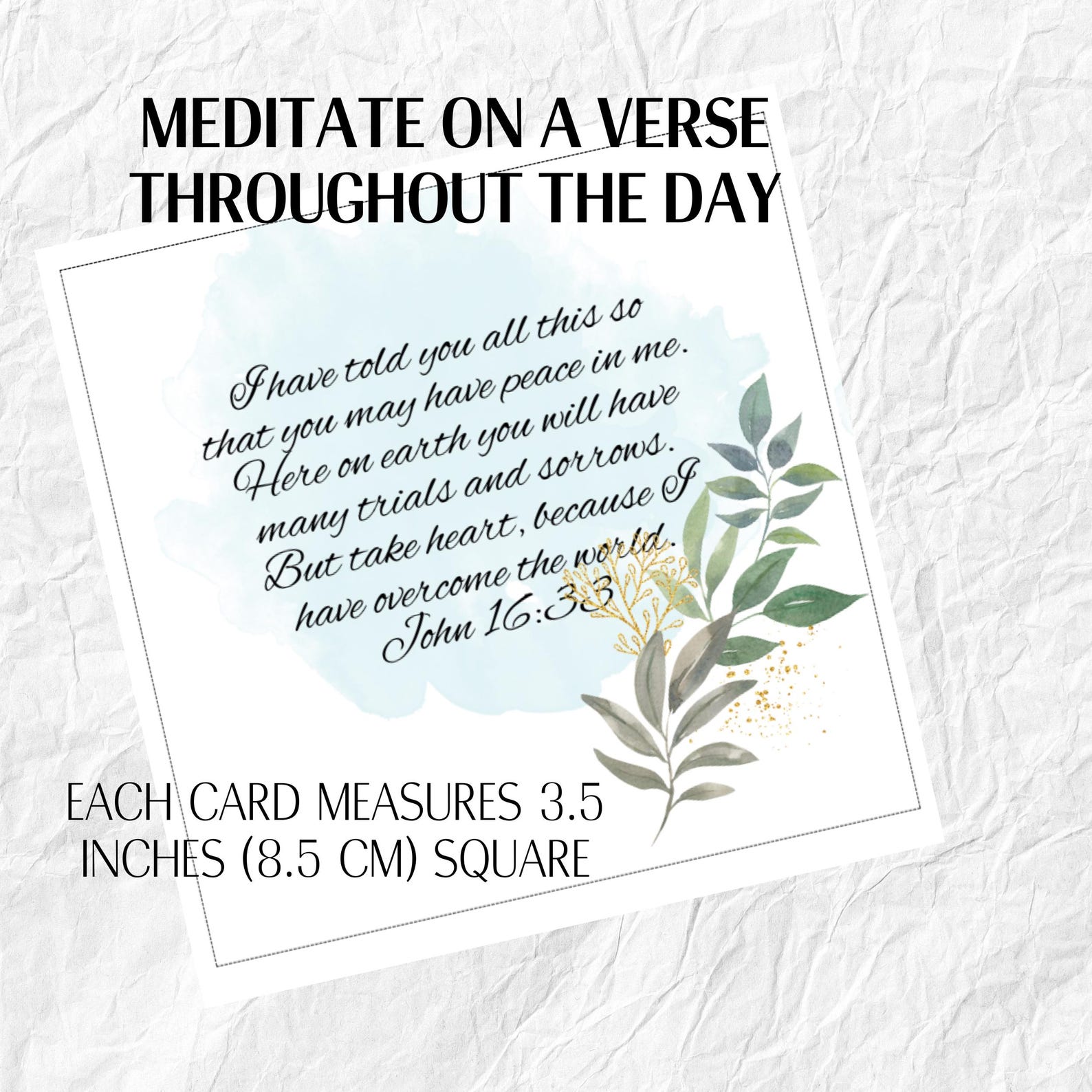 Scripture Note Cards for Bible Verse Meditations. Faith-based ...