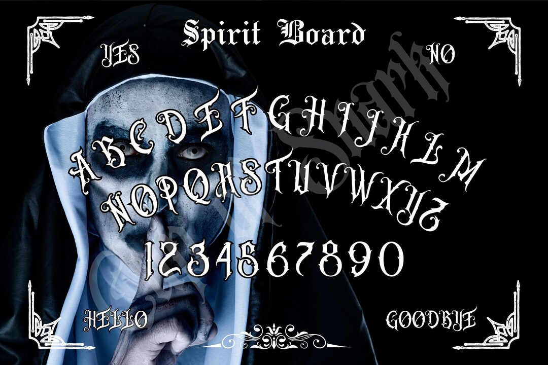B20 Quiet Nun Ouija Board Made of Birch Wood With Top and Bottom Design ...
