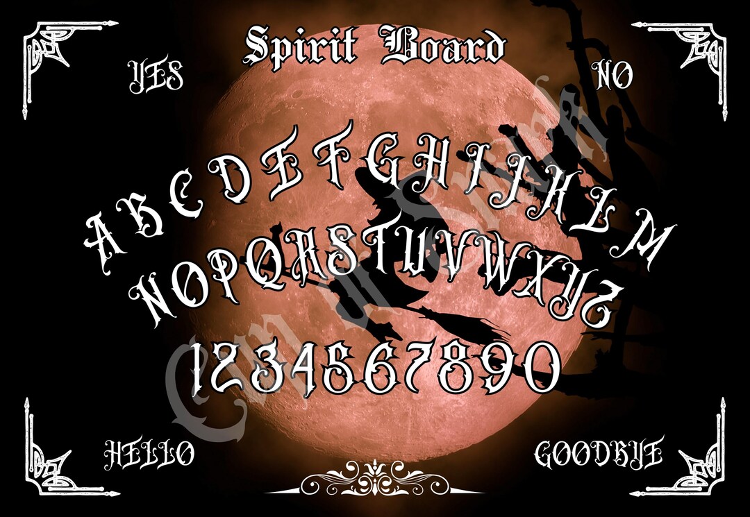 B28 Witch Ouija Board Made of Birch Wood With Top and Bottom Design. - Etsy