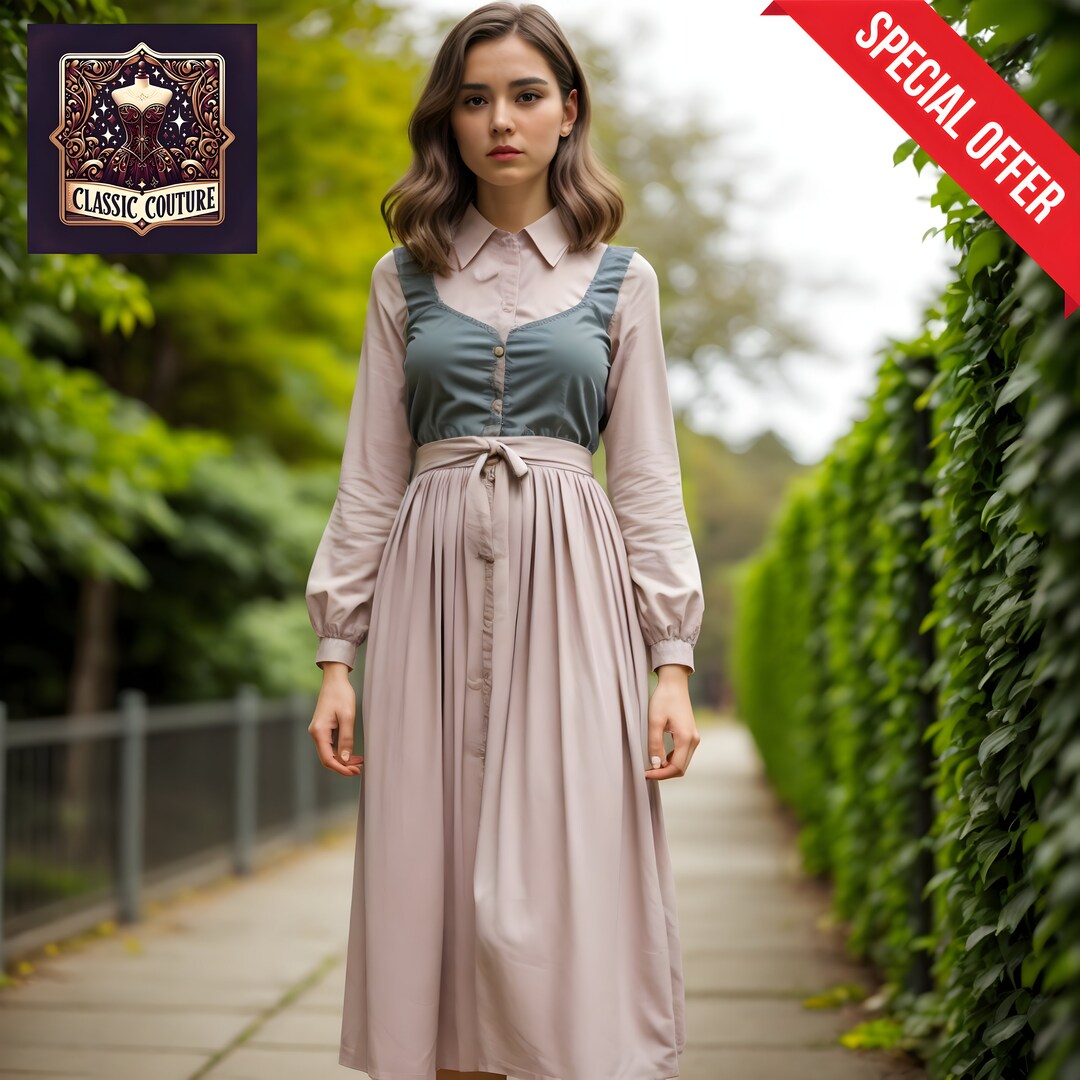 Elegant Cottagecore Medeval Linen Dress French Style Dress for Her ...
