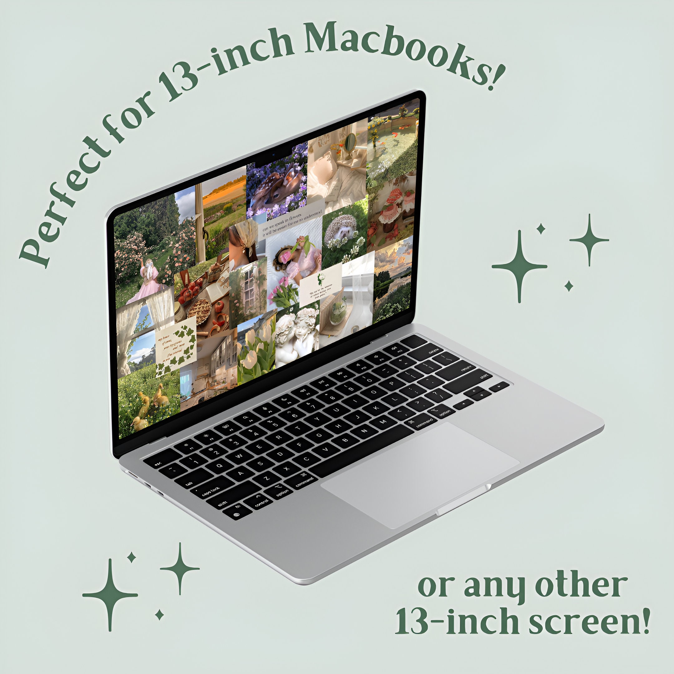 Cottagecore Desktop Wallpaper Icon Pack 13-inch Cottagecore Inspired ...