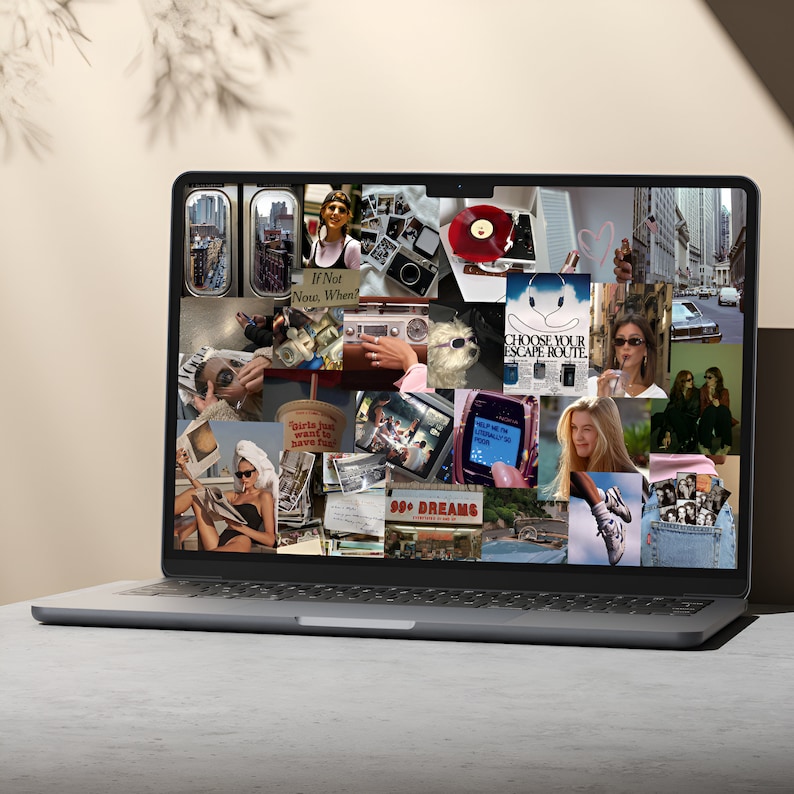 90s Vintage Desktop Wallpaper Icon Pack 13-inch 90s Inspired MacBook ...