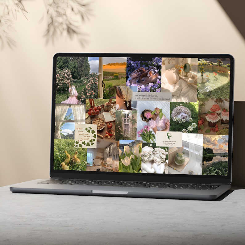 Cottagecore Desktop Wallpaper Icon Pack 13-inch Cottagecore Inspired ...