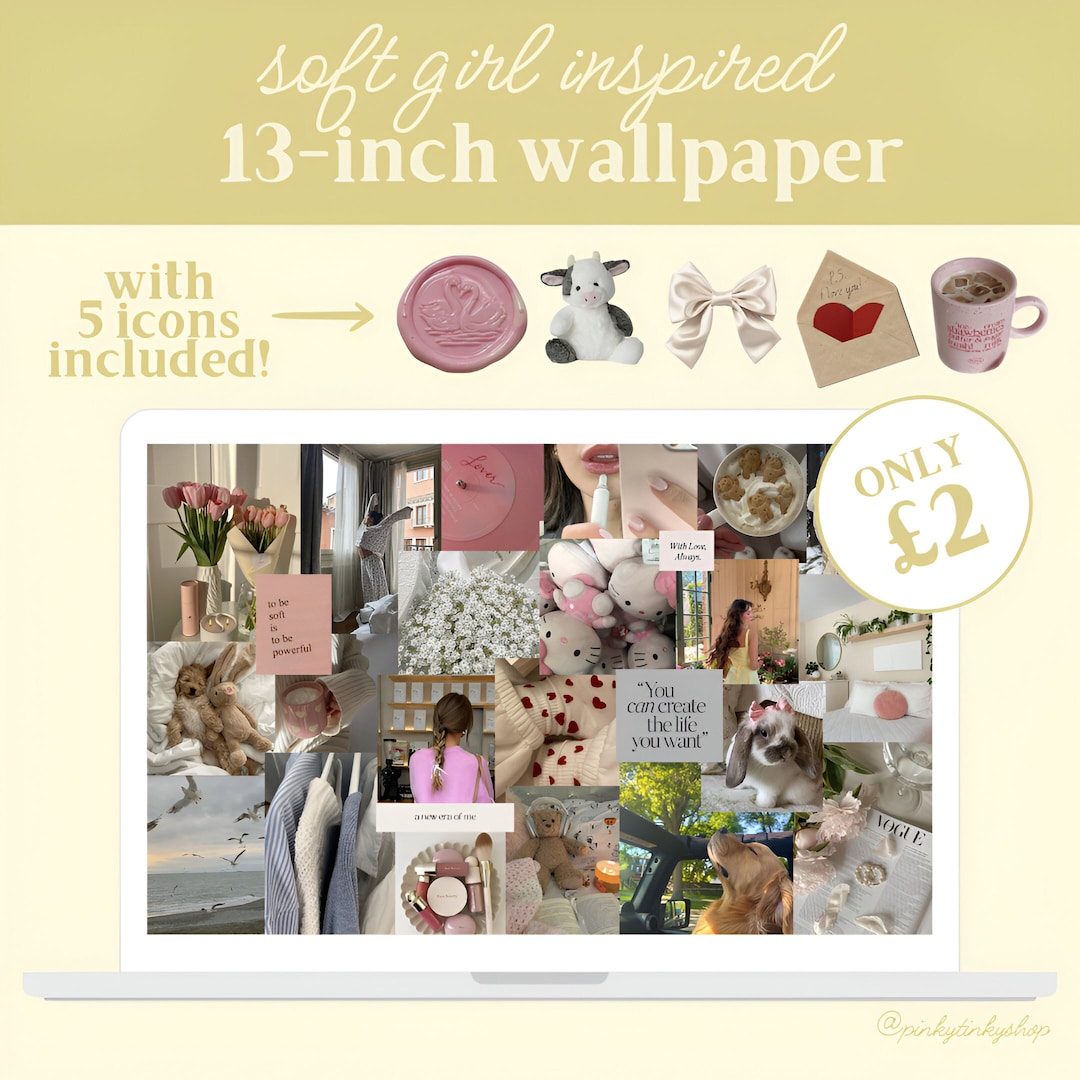 Soft Girl Desktop Wallpaper Icon Pack 13-inch Soft Girl Inspired ...