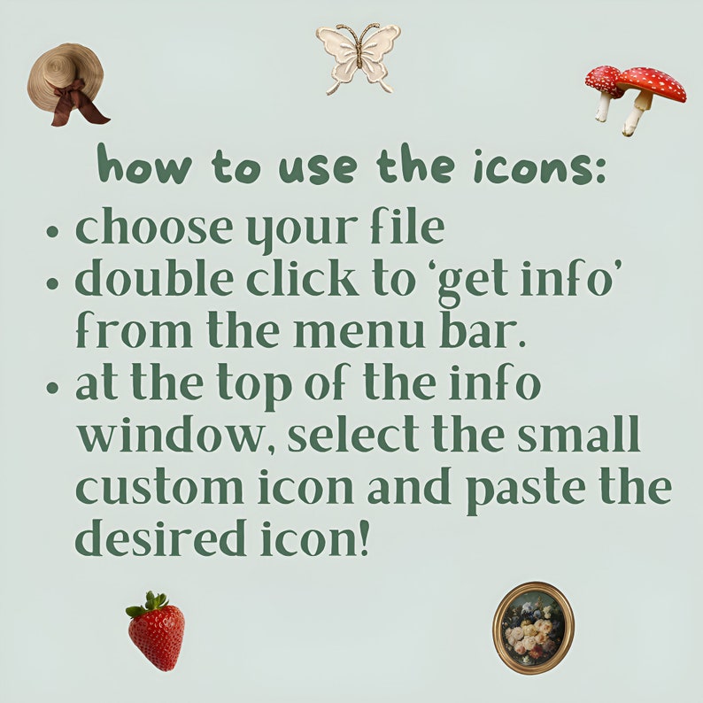 Cottagecore Desktop Wallpaper Icon Pack 13-inch Cottagecore Inspired ...