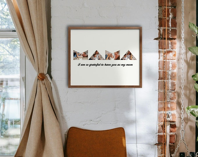 Custom MAMA Photo Collage, MAMA Photo Frame, Personalized Mama Frame ...