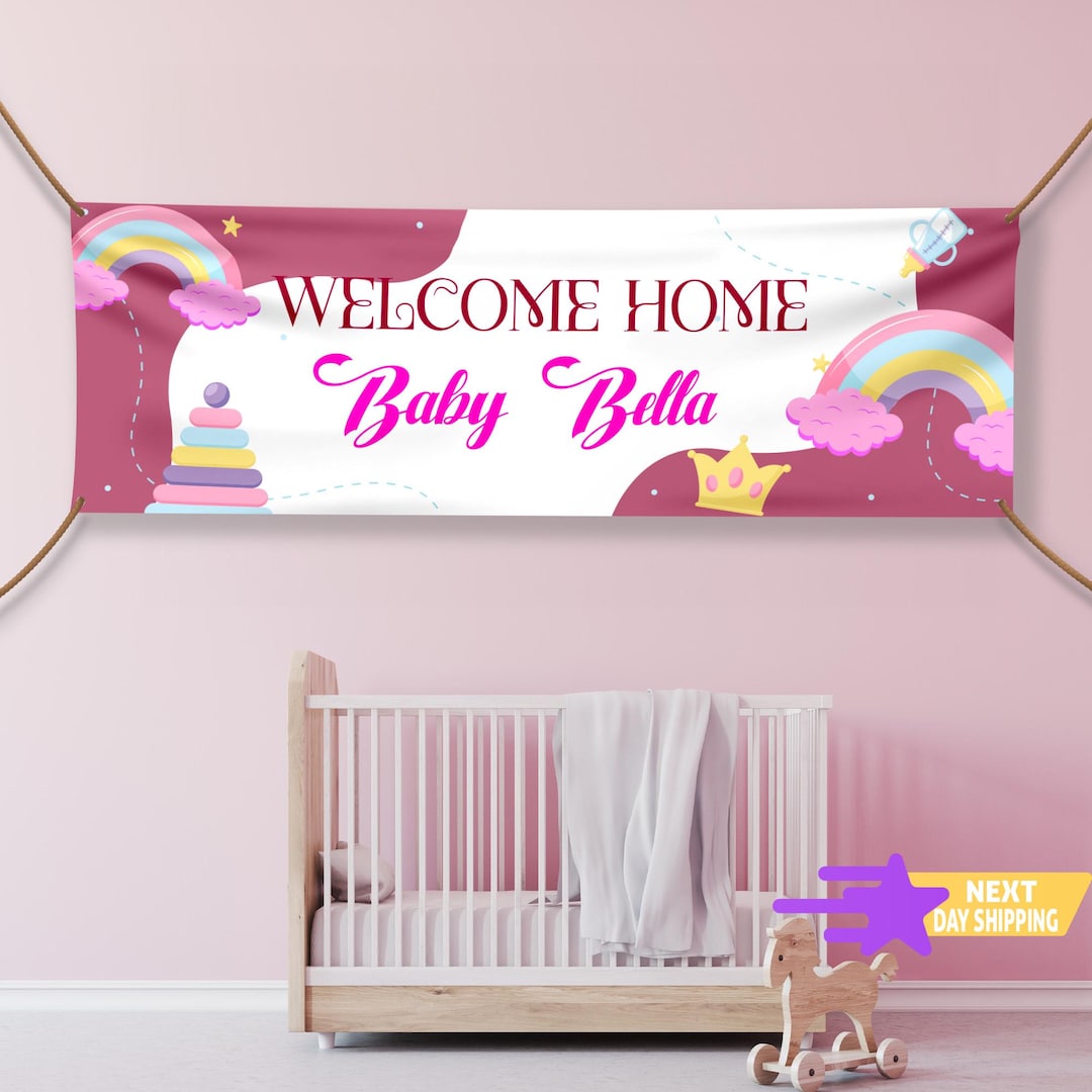 Welcome Home Banner, Baby Welcome Banner, Welcome Home Baby ...