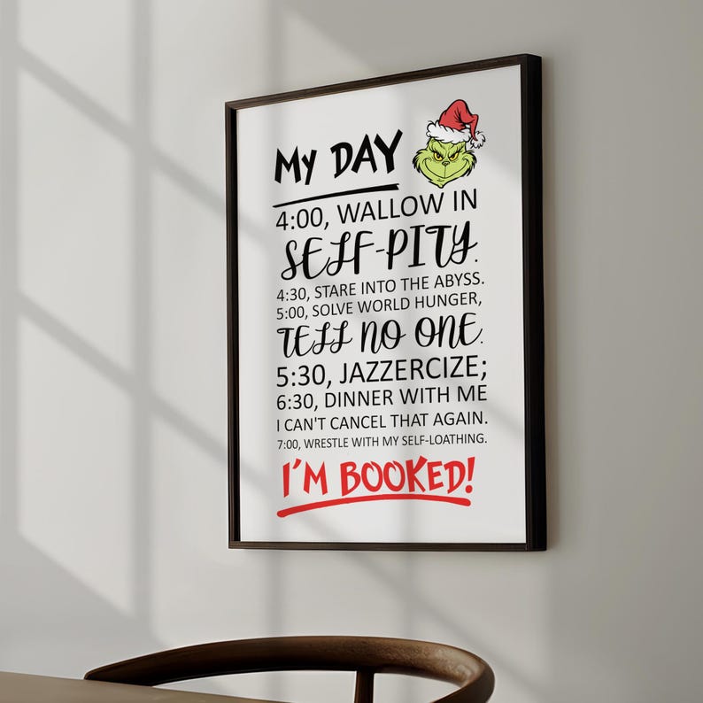 Christmas Grinch Wall Decor, Xmas Decor, Grinch Wall Art, Funny Sayings ...