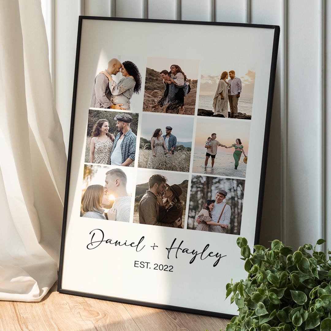 Personalized Couple Photo Collage, Couple Photo Collage, Custom Photo ...