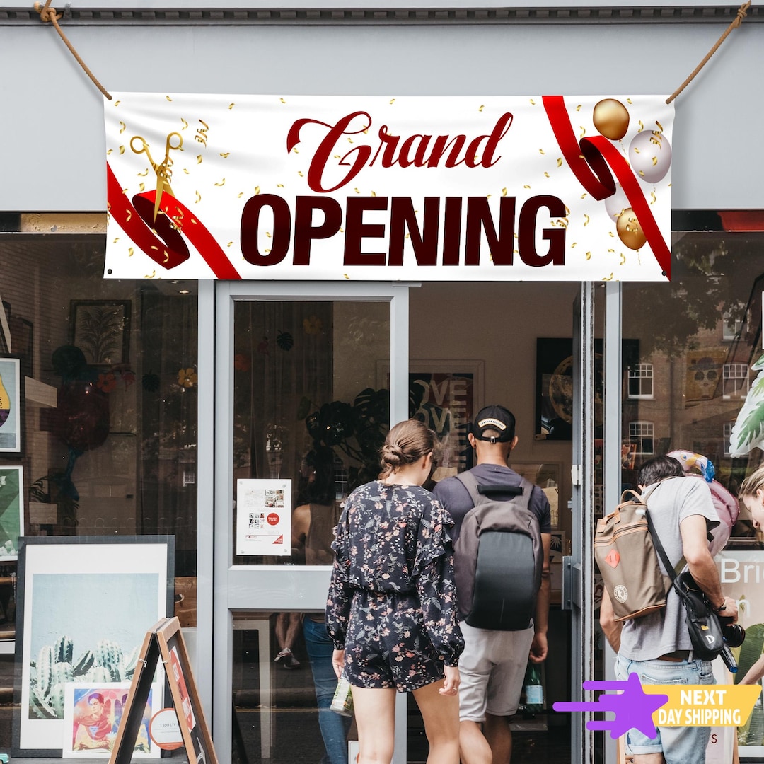 Grand Opening Banner, Opening Banner, Full Color Vinyl Banner, Custom ...