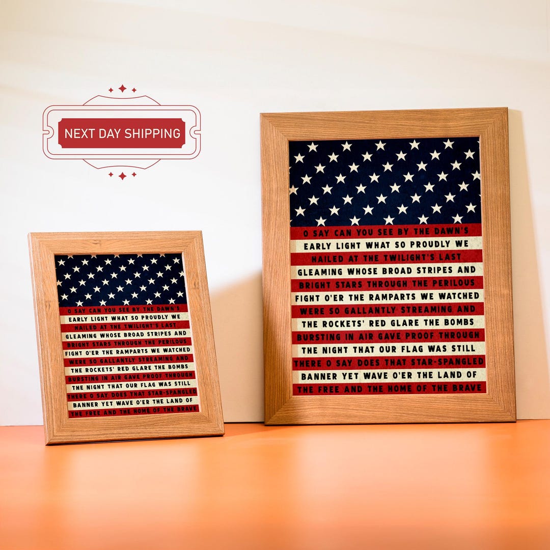 American Flag Frame Print, Flag Photo Frame, Patriotic Decor, Political ...