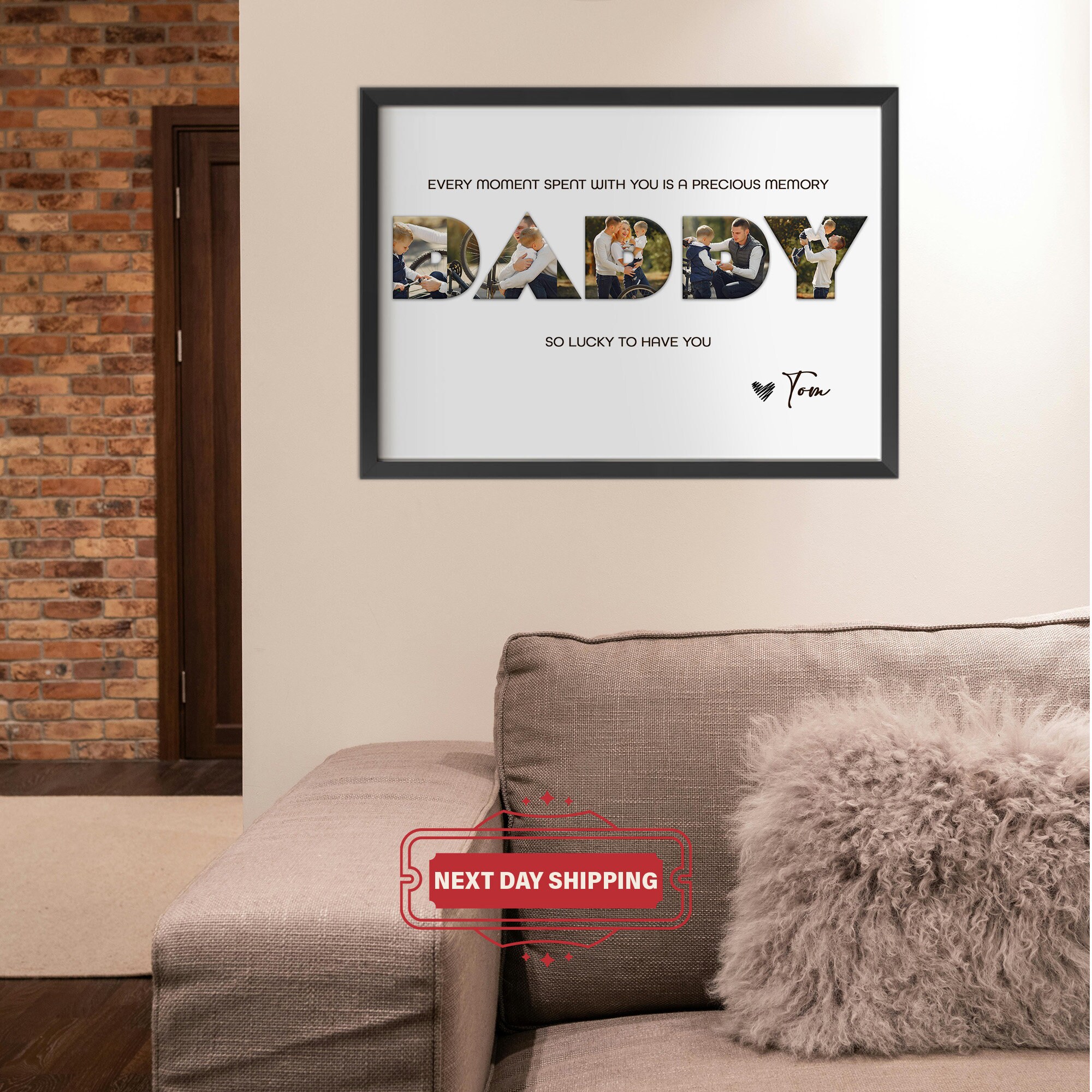 Daddy Photo Collage Frame, Father Day Gift, Customized Father's Day ...