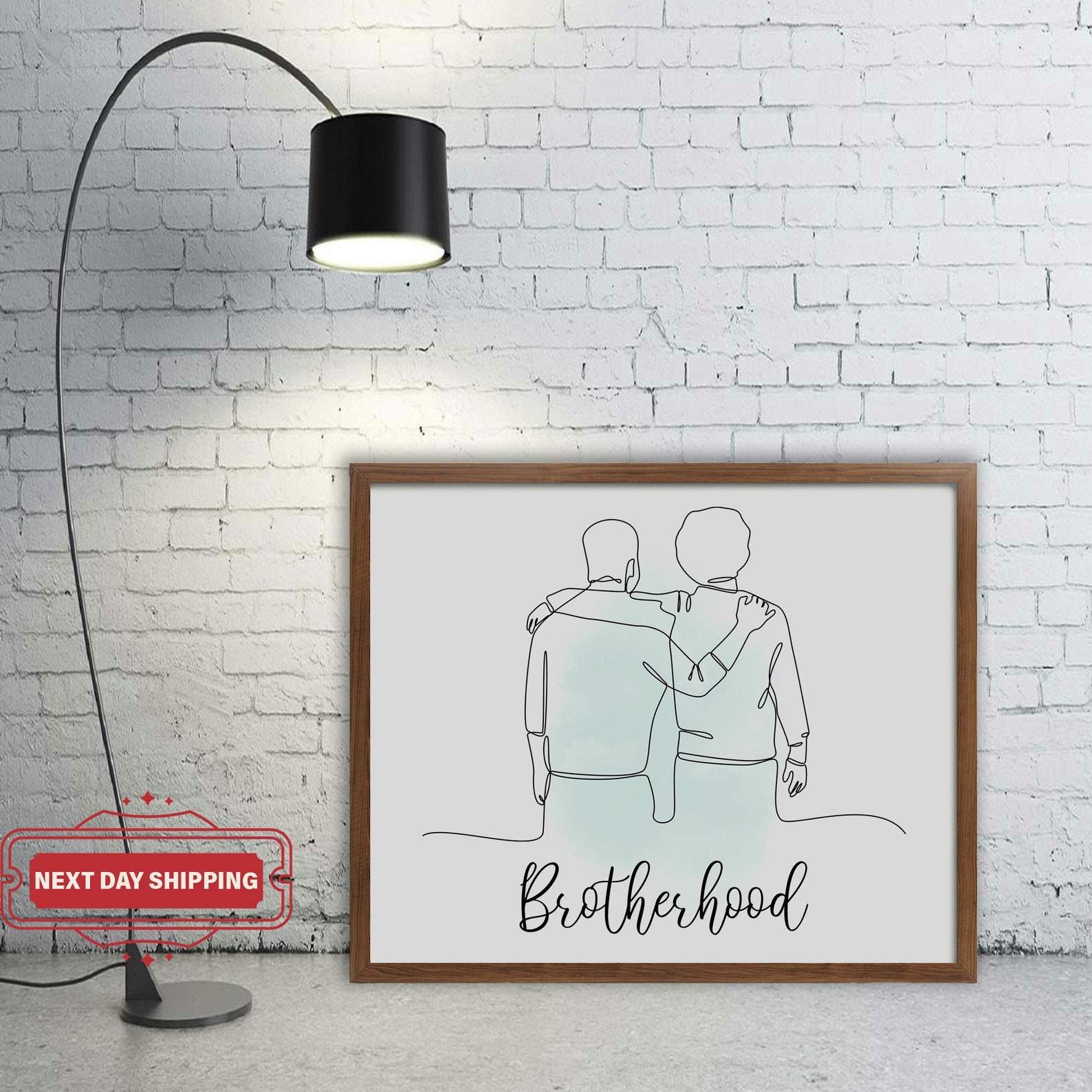 One Line Drawing Photo Frame, Custom Couple Portrait, Custom Family ...